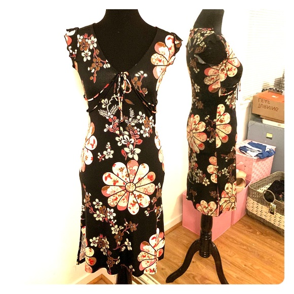Timing | Dresses | Timing Size M Dress With Asian Inspired Print | Poshmark